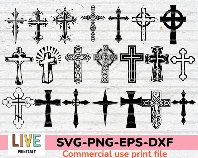 Crosses Svg File Cross Svg File Cross Silhouette Cross - Etsy Australia