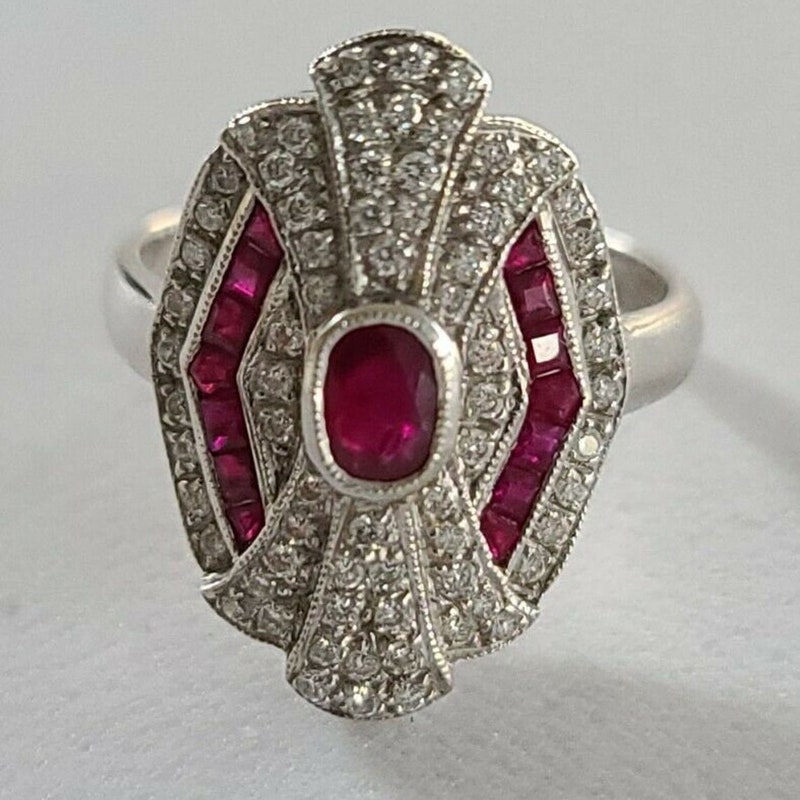 Ruby Ring Vintage - Etsy