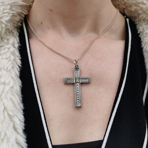 Victorian Style Cross Pendant in 925 Sterling Silver, Without Chain ...