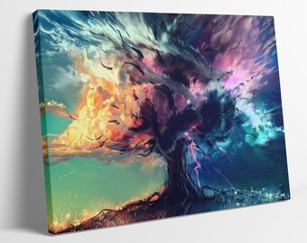 Windy Tree Painting - Etsy
