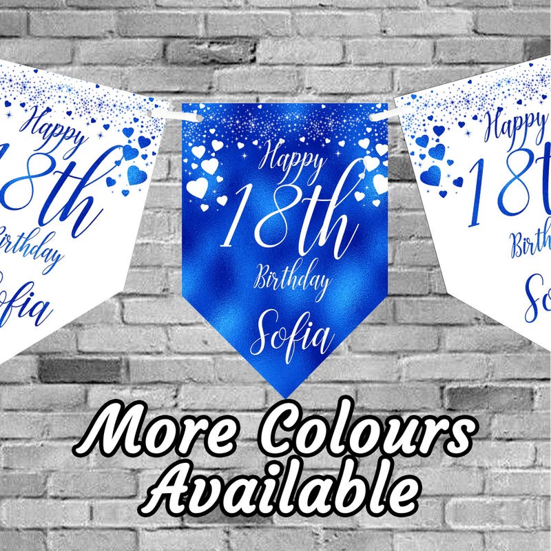 Party Bunting 18th - Etsy UK