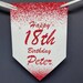 Glitter Effect Personalised Birthday Banner Bunting Any Name and Age ...