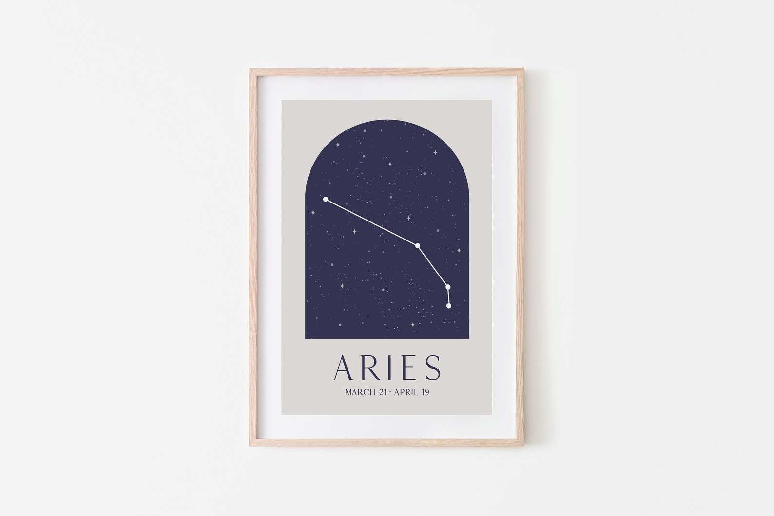 Aries Print, Zodiac Sign, Printable Wall Art, Constellation Print ...