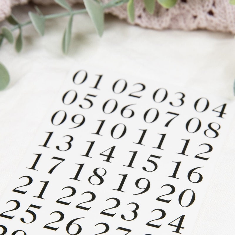 Number Stickers - Etsy