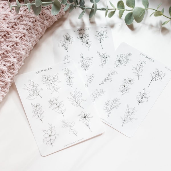 Flower Line Art - Etsy