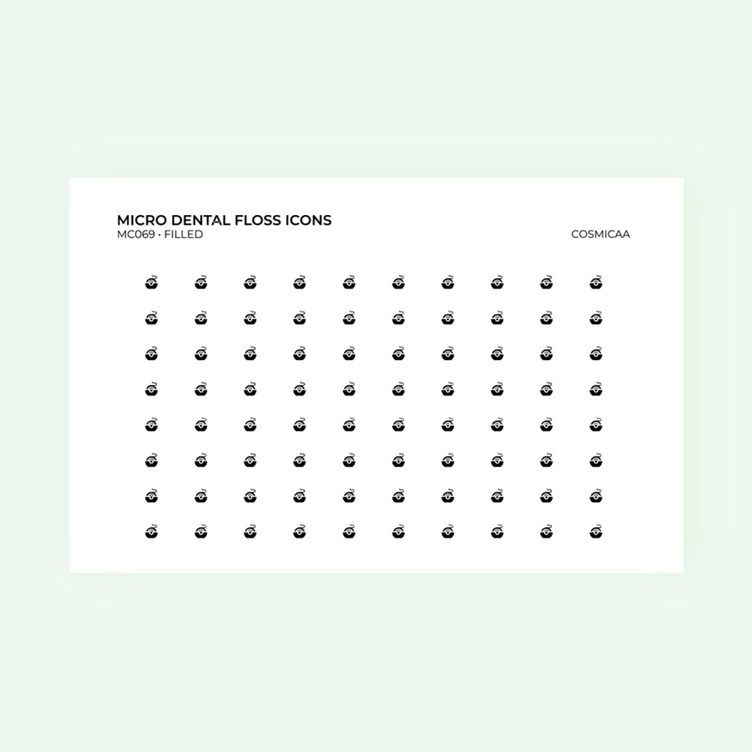 Micro Dental Floss Stickers: Functional Planner Stickers - Etsy