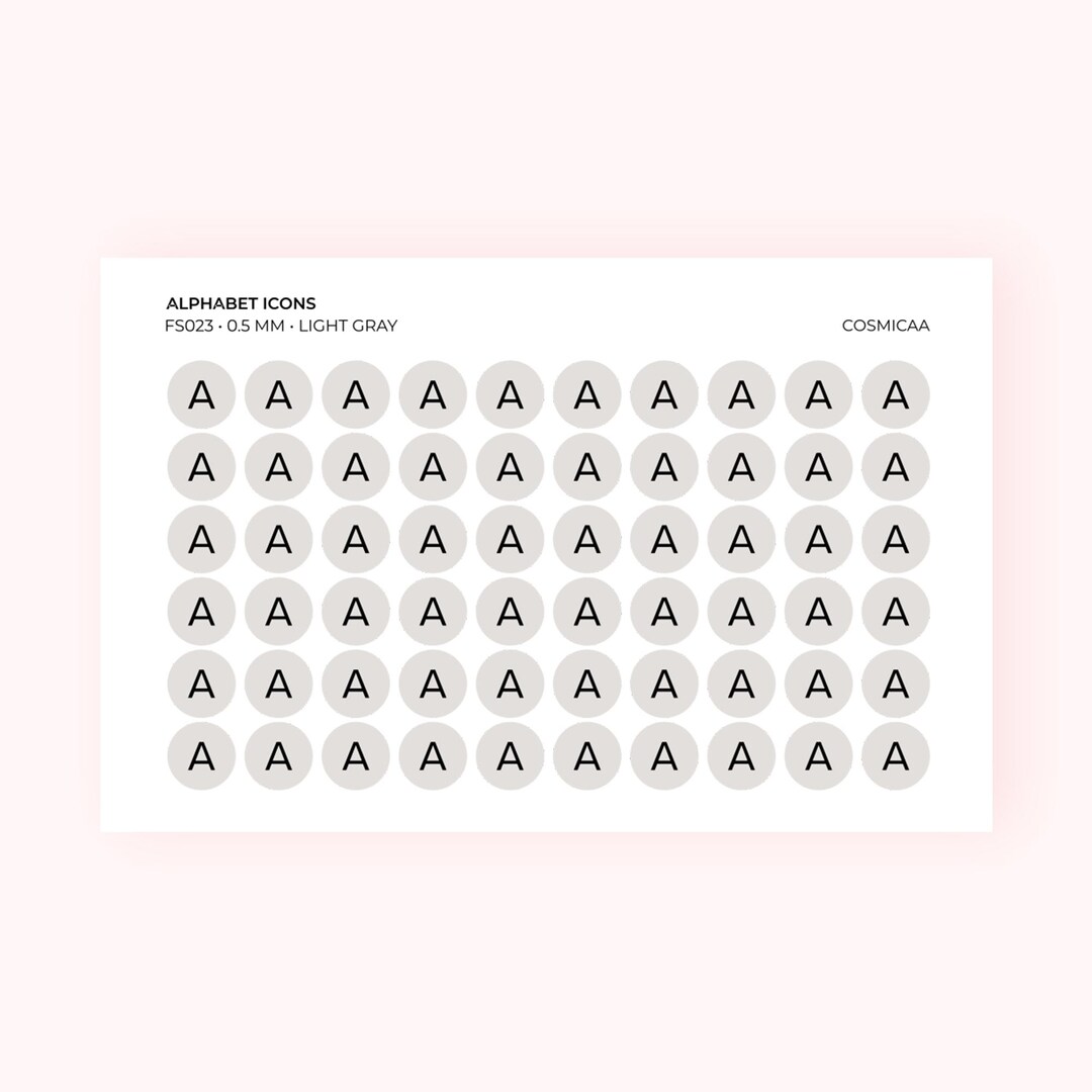 Alphabet Icon Planner Stickers | Letter Icon Stickers for Planners and ...