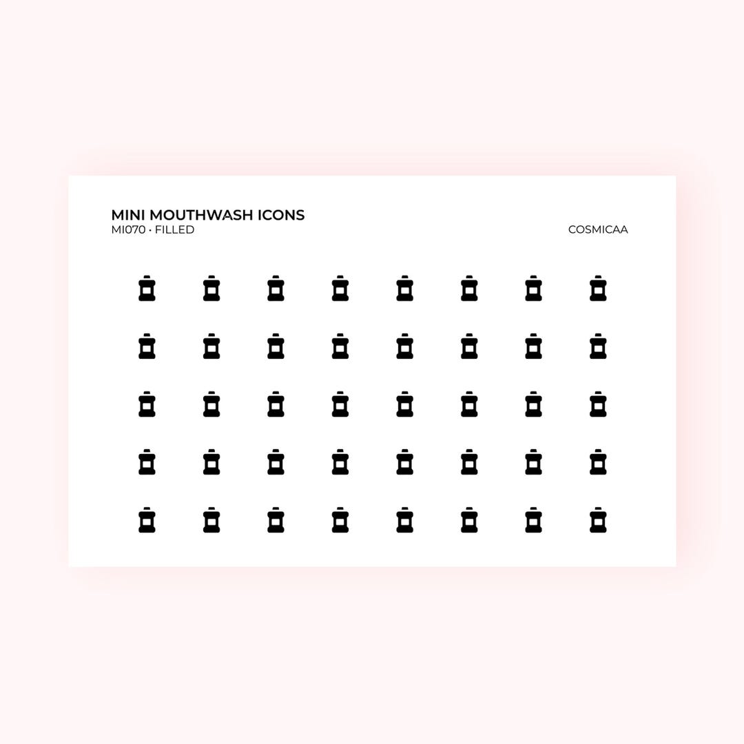 Mini Mouthwash Icons Planner Stickers, Mini Icons, Mini Stickers ...