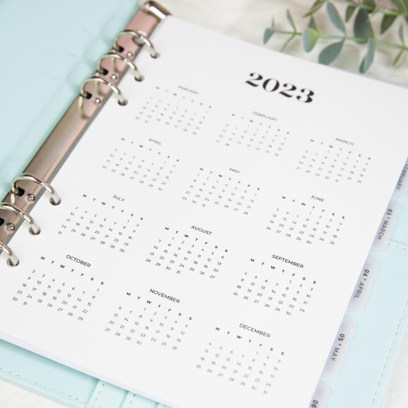 2026 Year at a Glance Planner Dashboard | Minimal Yearly Overview ...