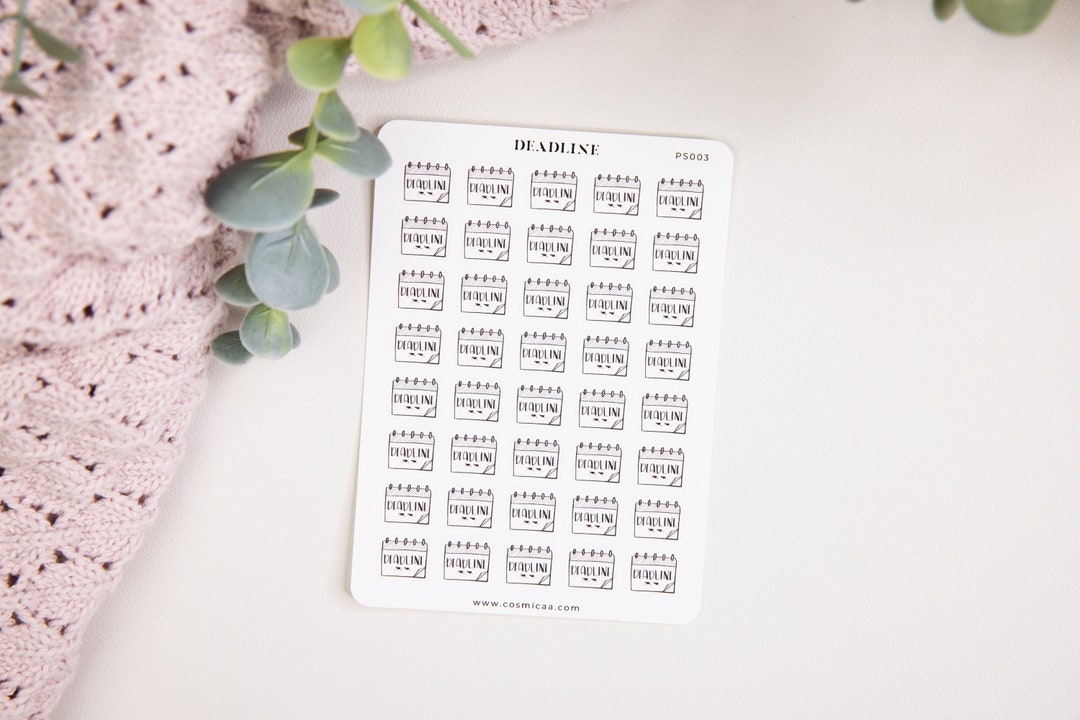 Deadline Planner Stickers: Functional Journal Stickers - Etsy