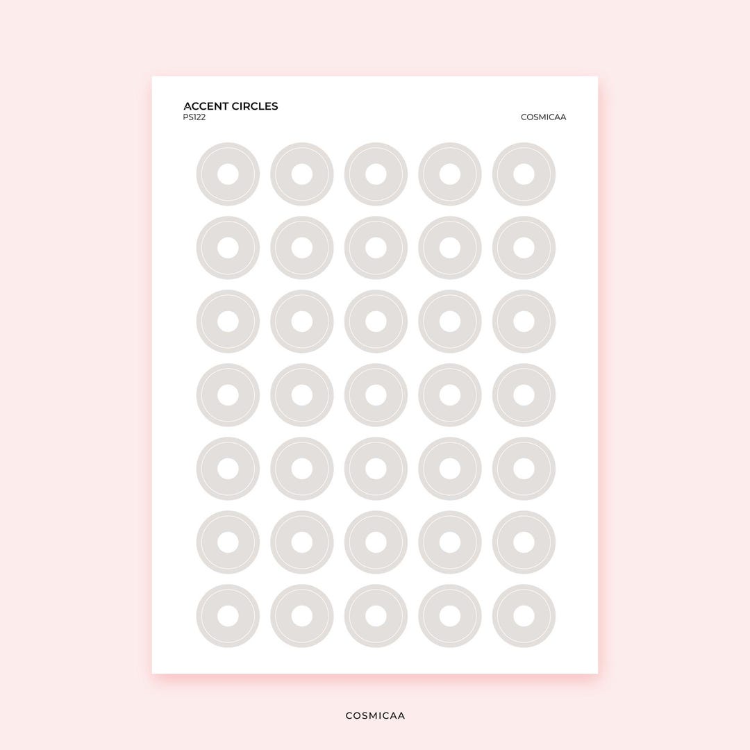 Accent Circles - Planner Stickers, Functional, Accents for Your Planner ...