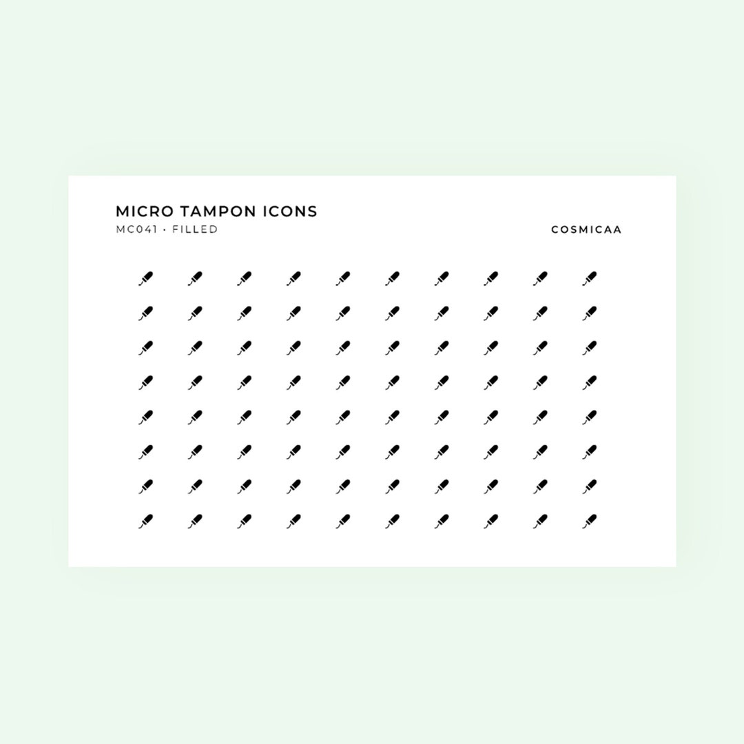 Tampon - Micro Icons, Planner Stickers, Micro Stickers, Minimalistic ...