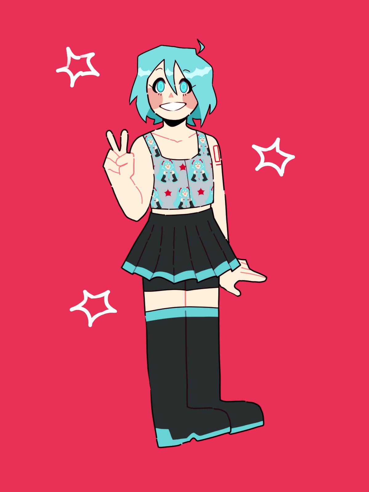 Miku in the Miku Binder! Vocaloid Sticker - Etsy