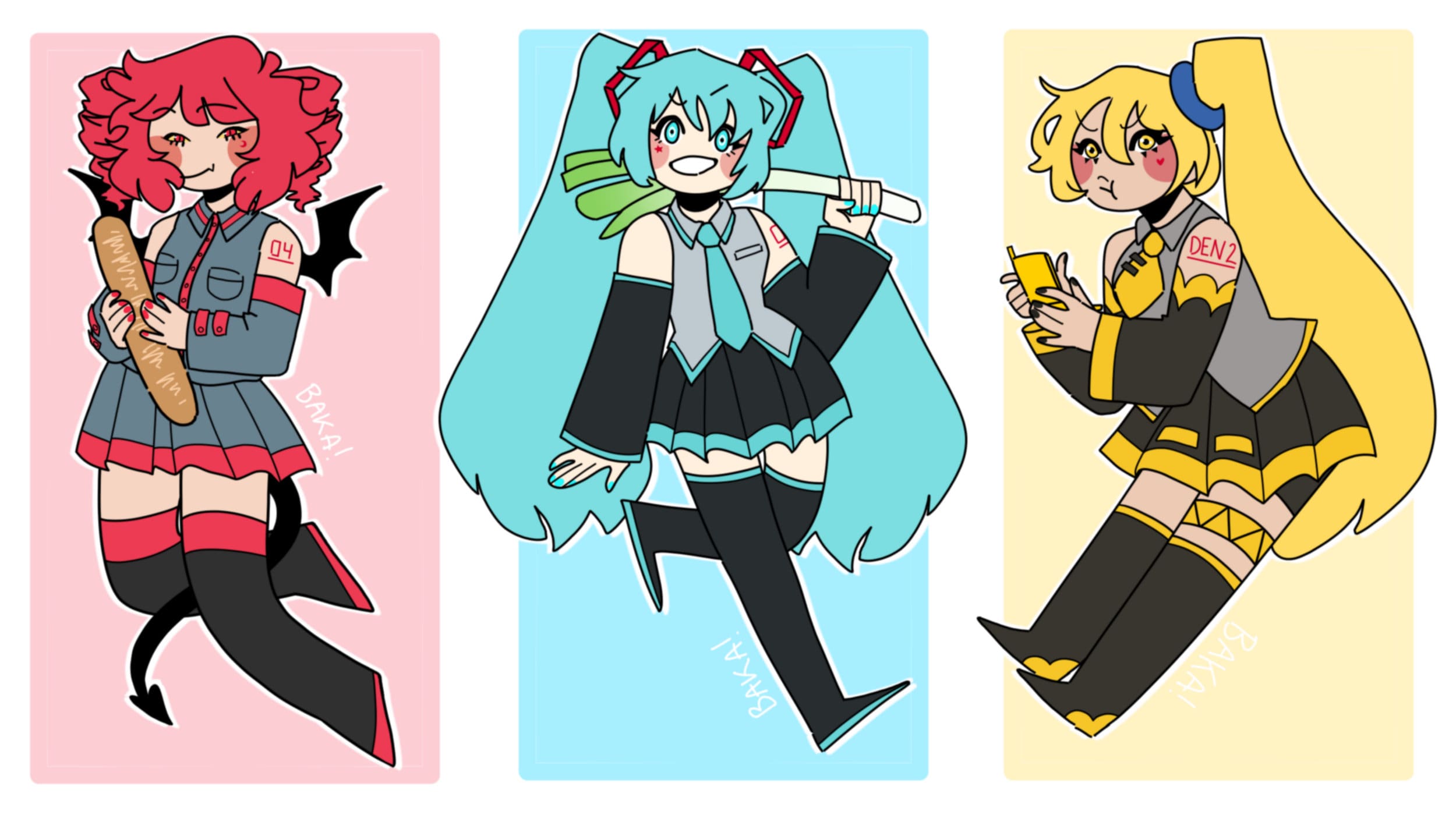 Baka Baka Baka Triple Baka Squad Stickers - Etsy