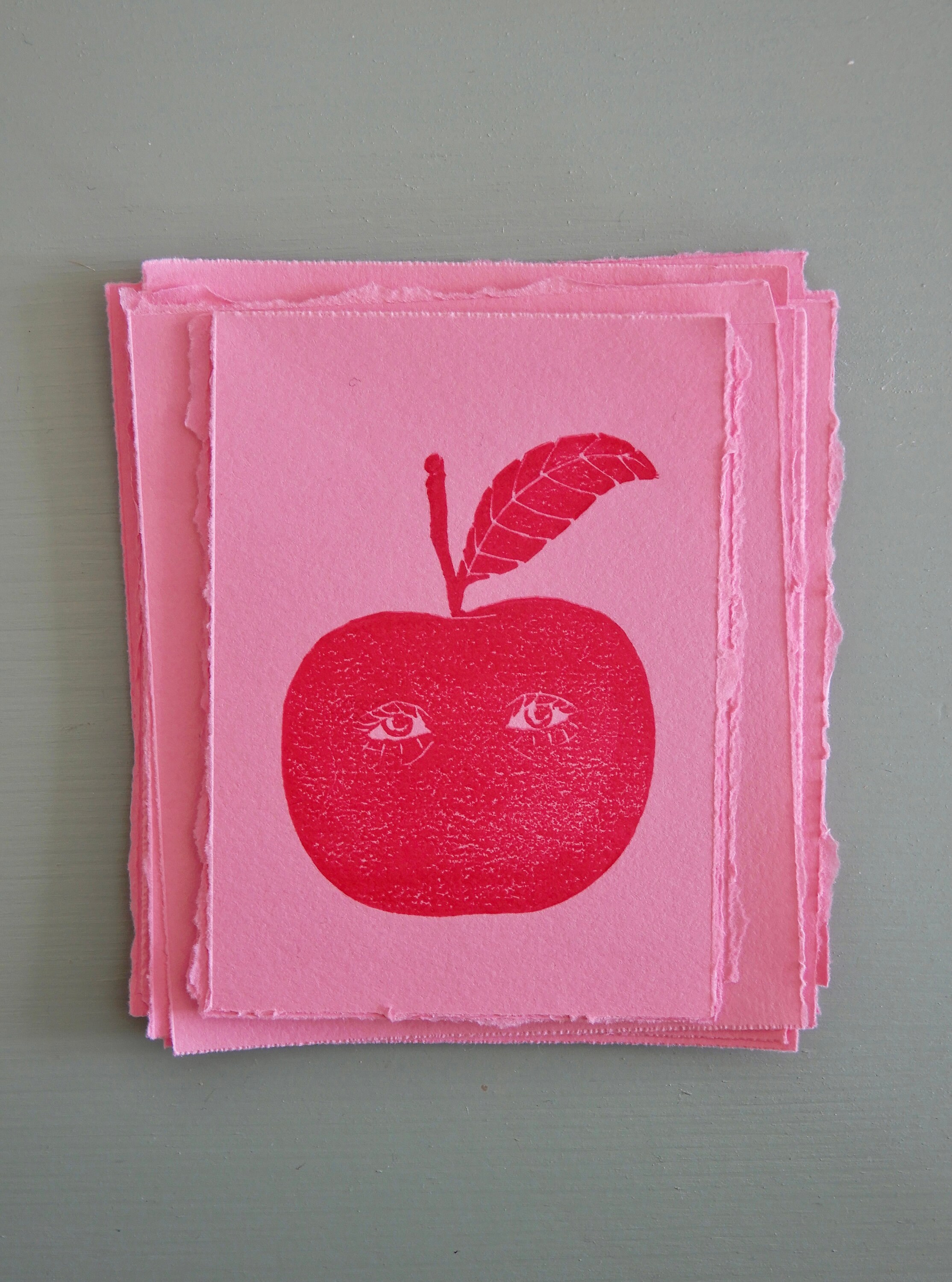 Pink Lady Apple Mini Print - Etsy