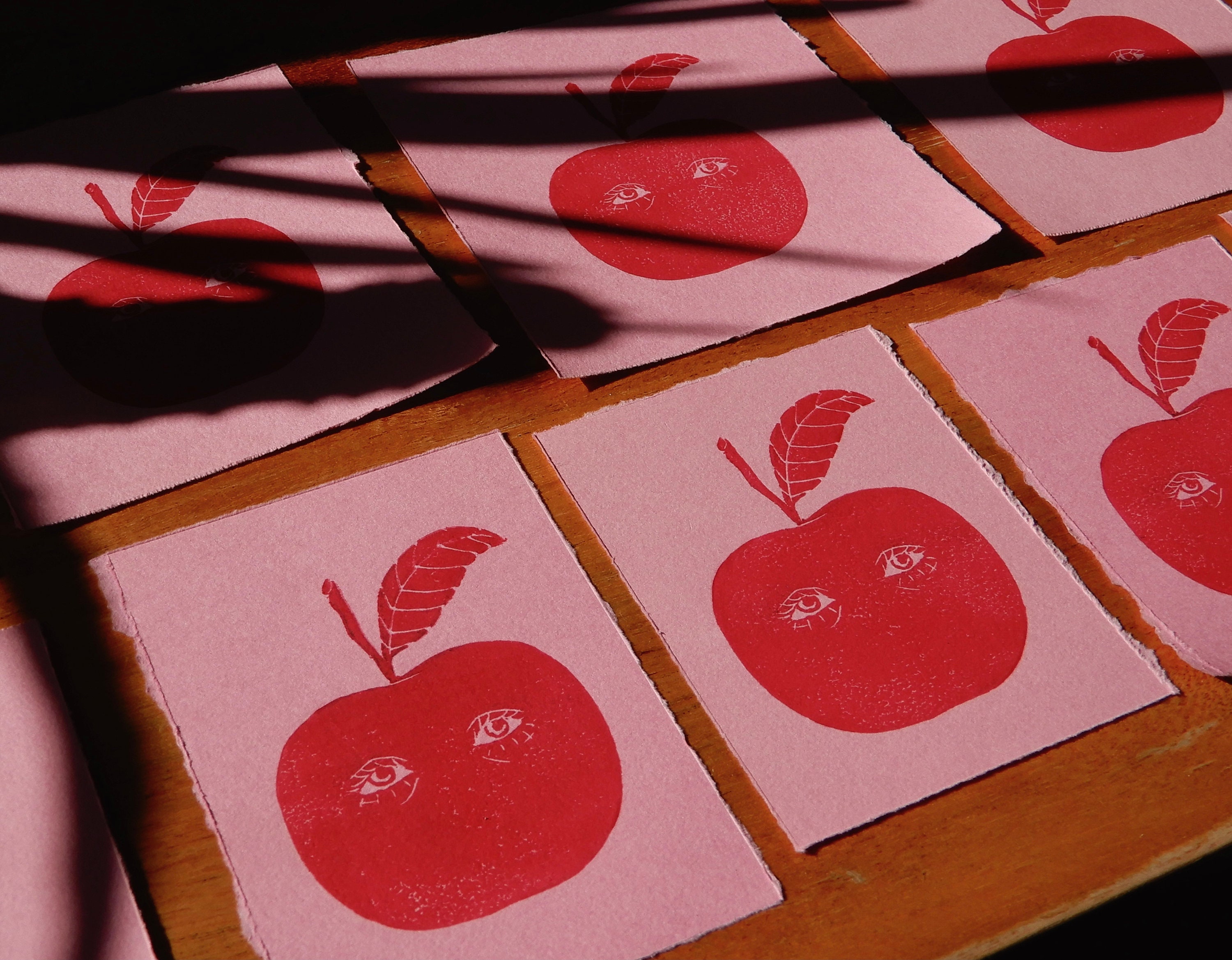 Pink Lady Apple Mini Print - Etsy