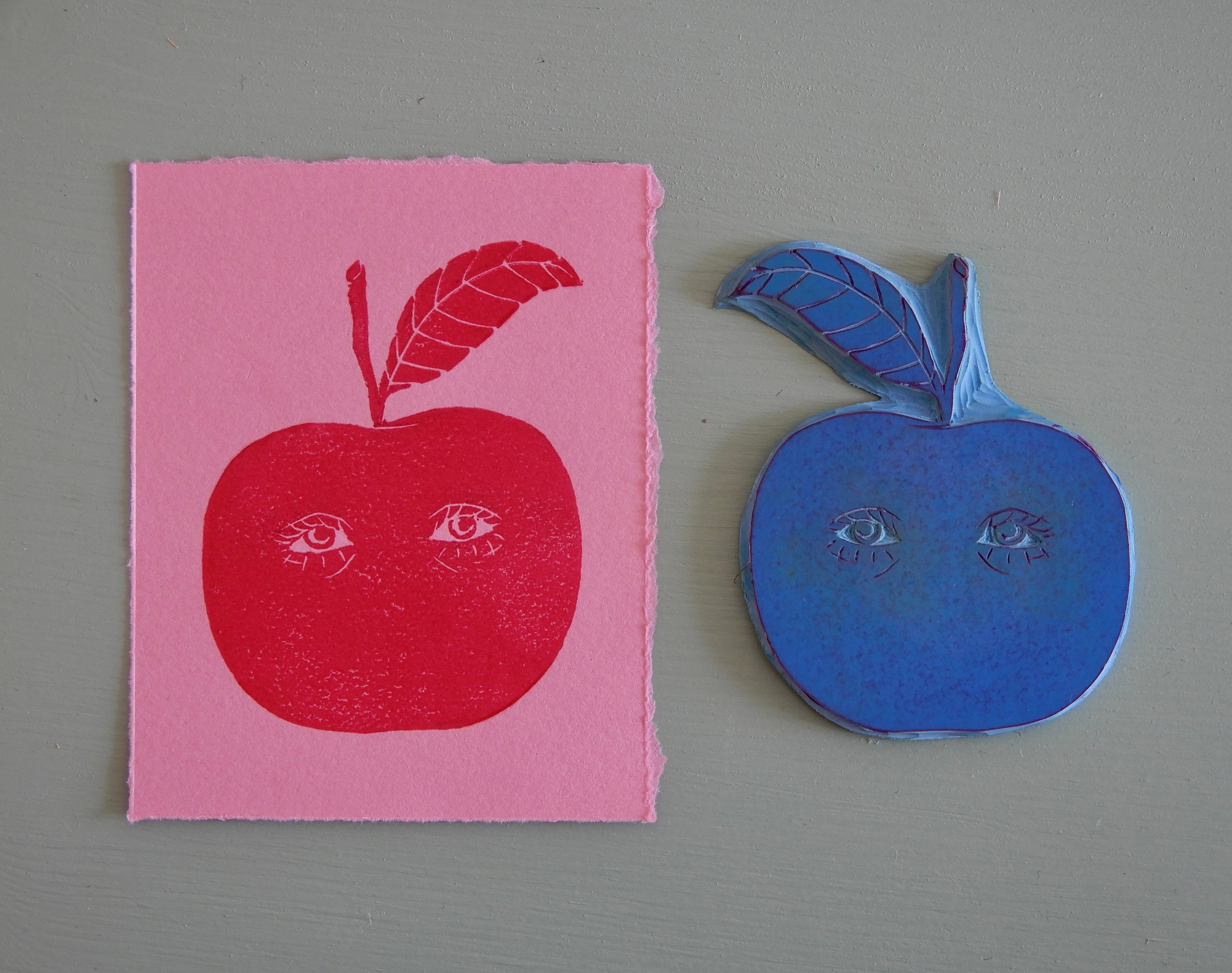 Pink Lady Apple Mini Print - Etsy