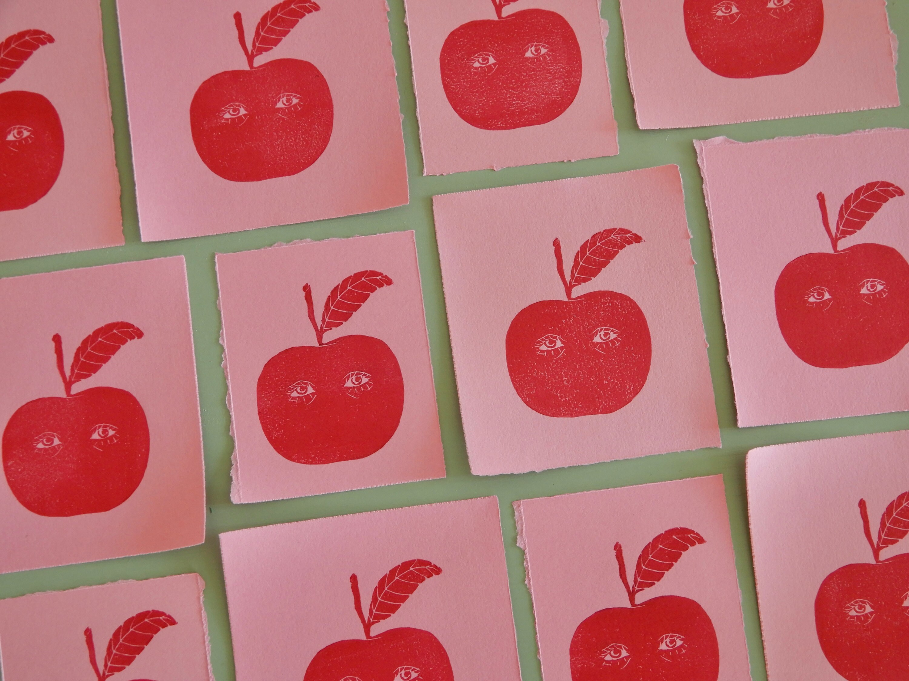 Pink Lady Apple Mini Print - Etsy