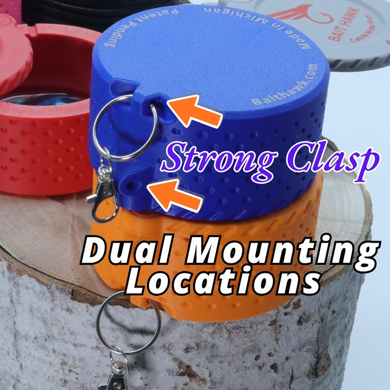 Ice Fishing Bait Puck and Jig Holder With Game Changing One Handed ...