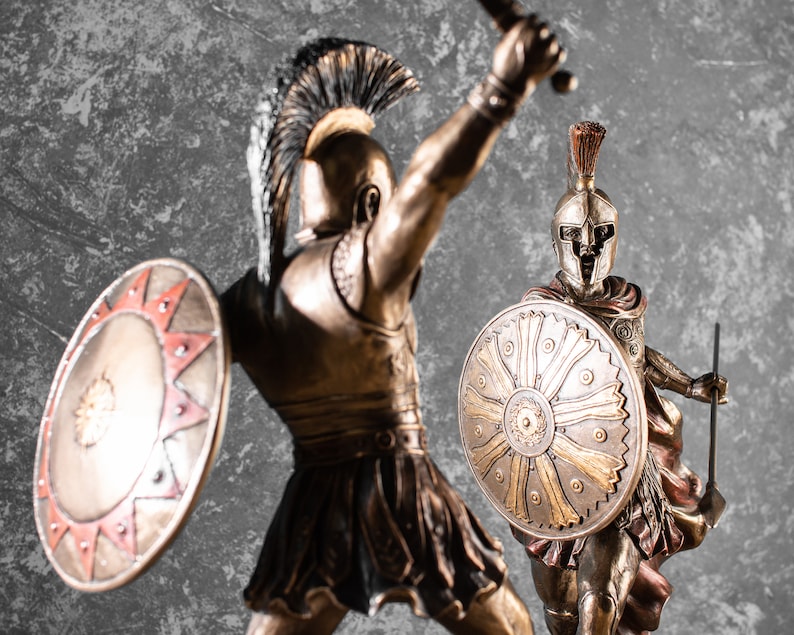 Achilles Statue Hero of the Trojan War Figurine Bronze - Etsy
