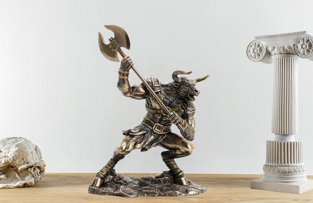 Minotaur Greek Mythology Guardian of the Labyrinth Statue - Etsy
