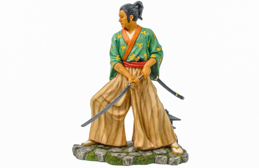 Samurai Straddling and Hacking With Knife Statue, Samurai Sculpture - Etsy