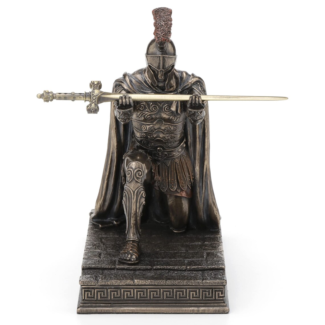 Roman Commander Kneeling Pen Holder With Letter Opener Statue, Desk ...