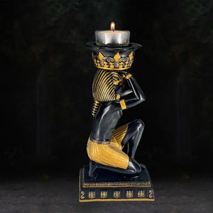 Egyptian Pharaoh Bastet Statue Candle Holder - Etsy