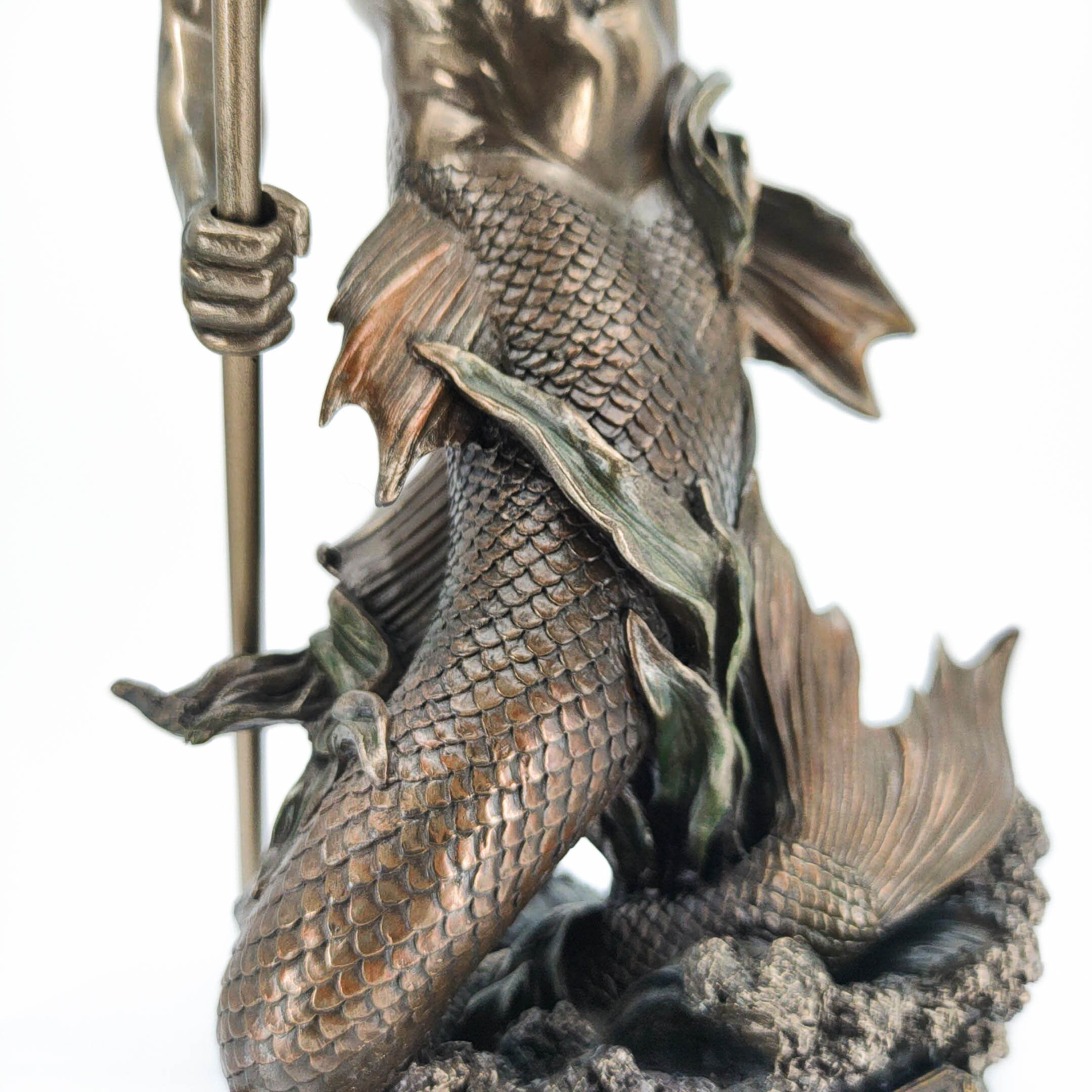 Poseidon Figurine Poseidon Bronze Statue Ancient Greek Gods Etsy