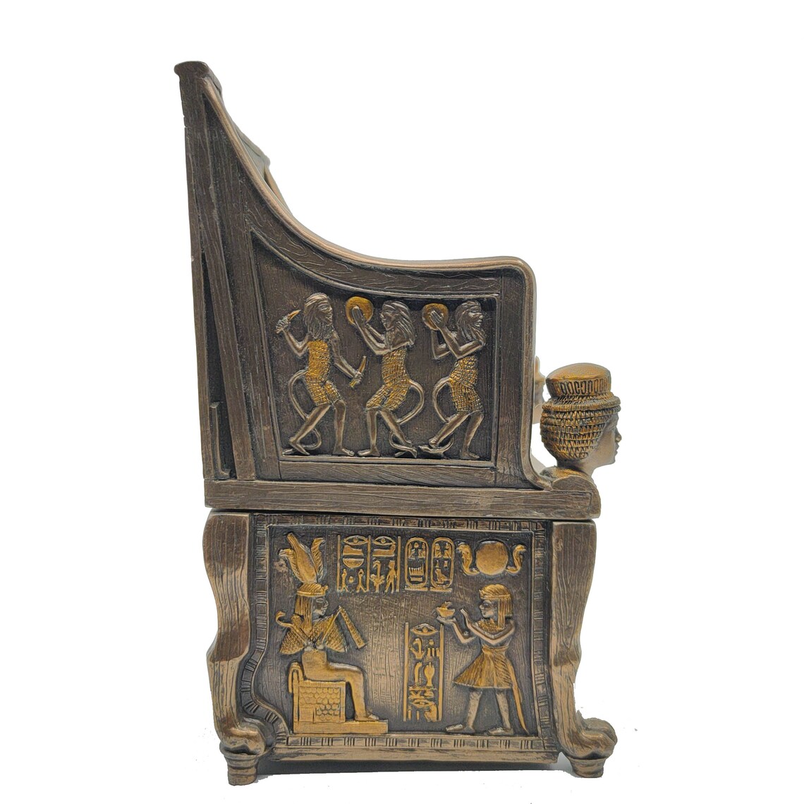 The Chair of Sitamun Statue Bronze and Golden Princess - Etsy