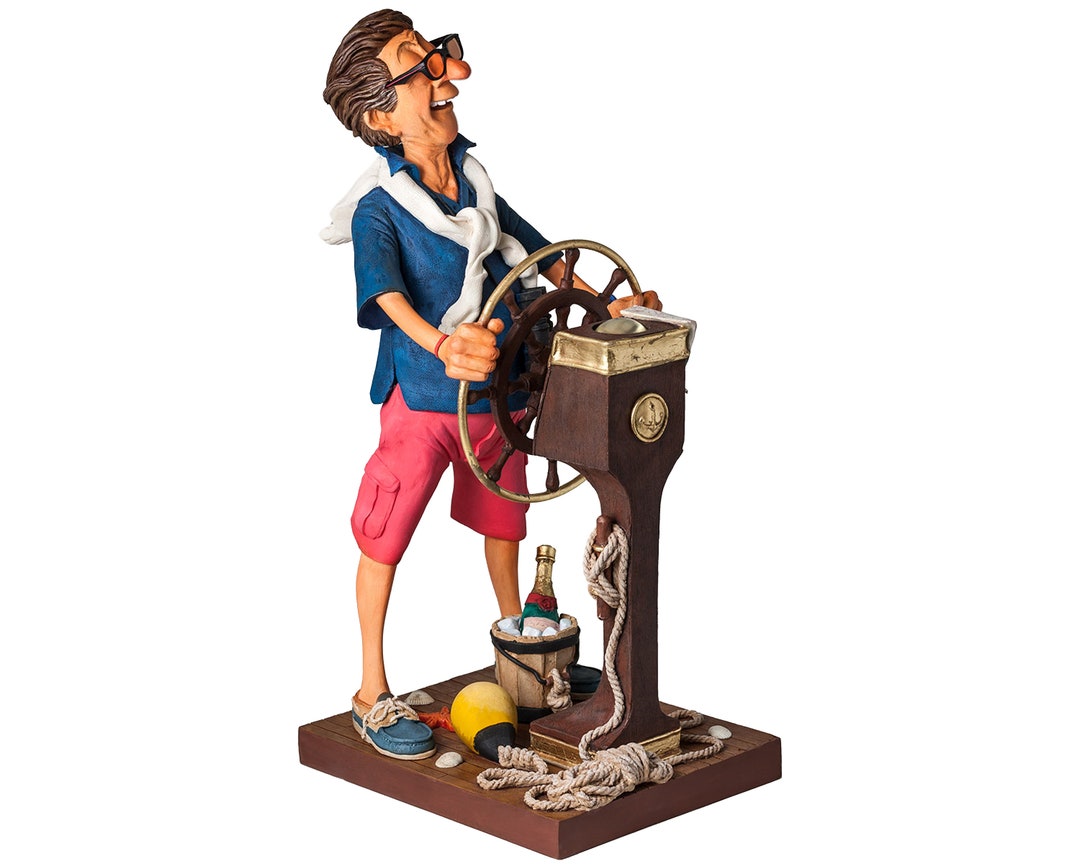 The Weekend Captain Statue, Nautical Decor, Handcrafted Sailor Figurine ...