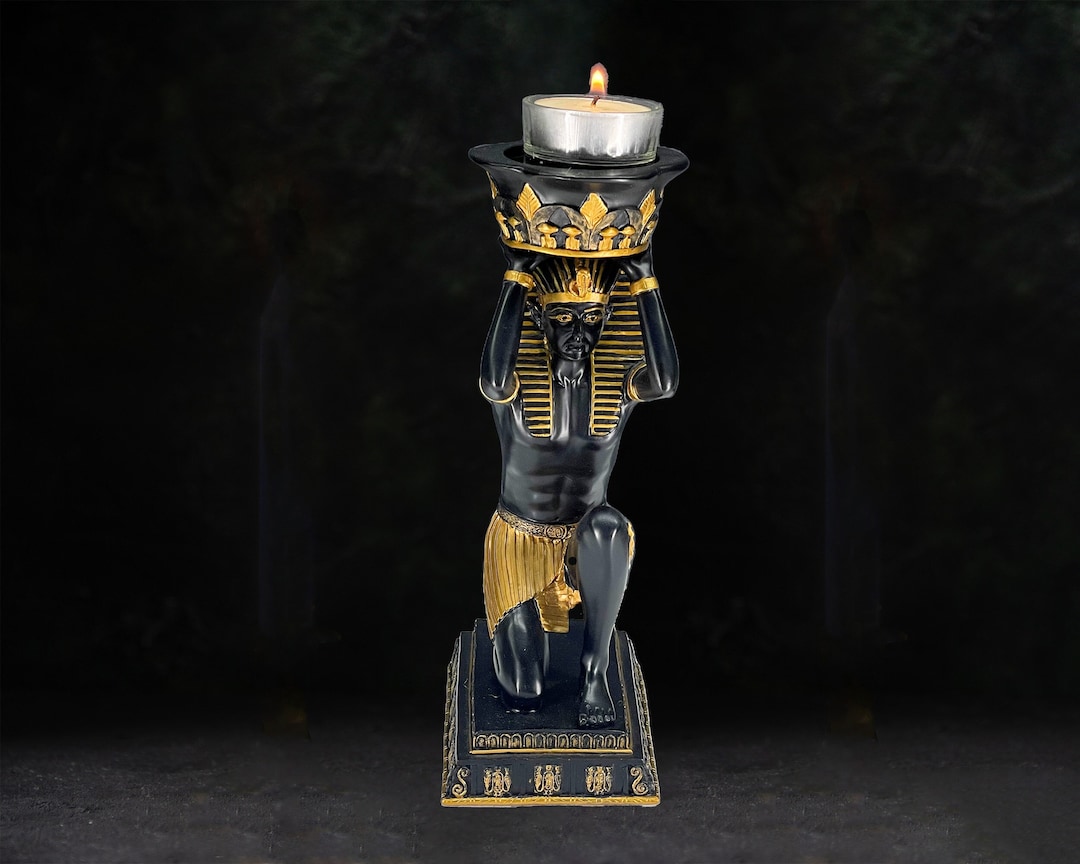 Egyptian Pharaoh Bastet Statue Candle Holder - Etsy