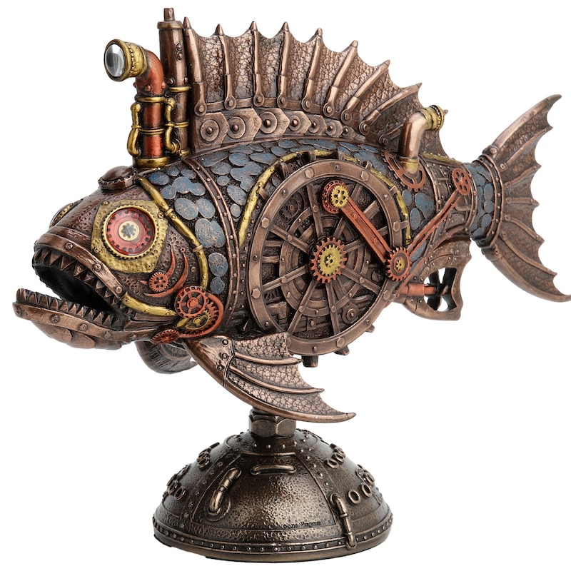 Steampunk Fish Statue - Etsy