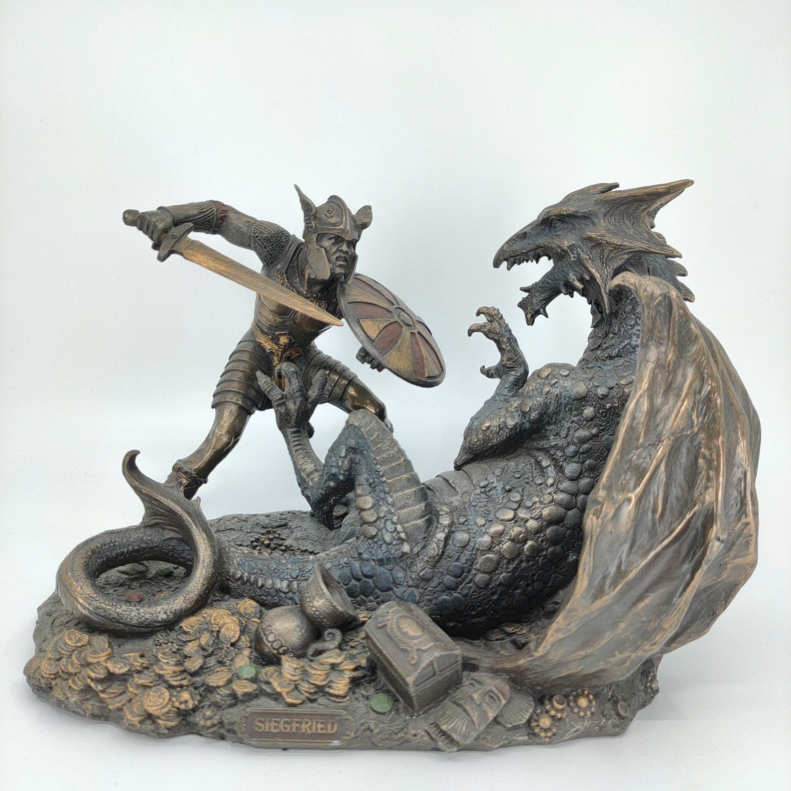 Siegfried killing the Dragon Statue Bronze Statue Siegfried | Etsy