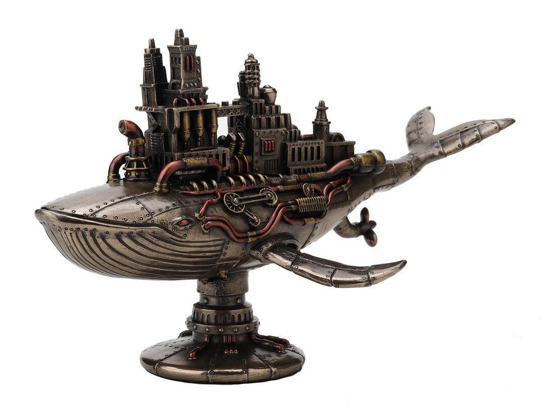 Steampunk Galactic Colony Whale Statue Steampunk Art - Etsy