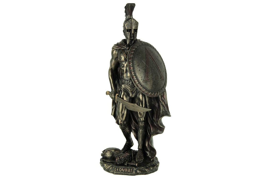 Bronze Spartan King Leonidas Statue: Ancient Greek Warrior Figurine - Etsy