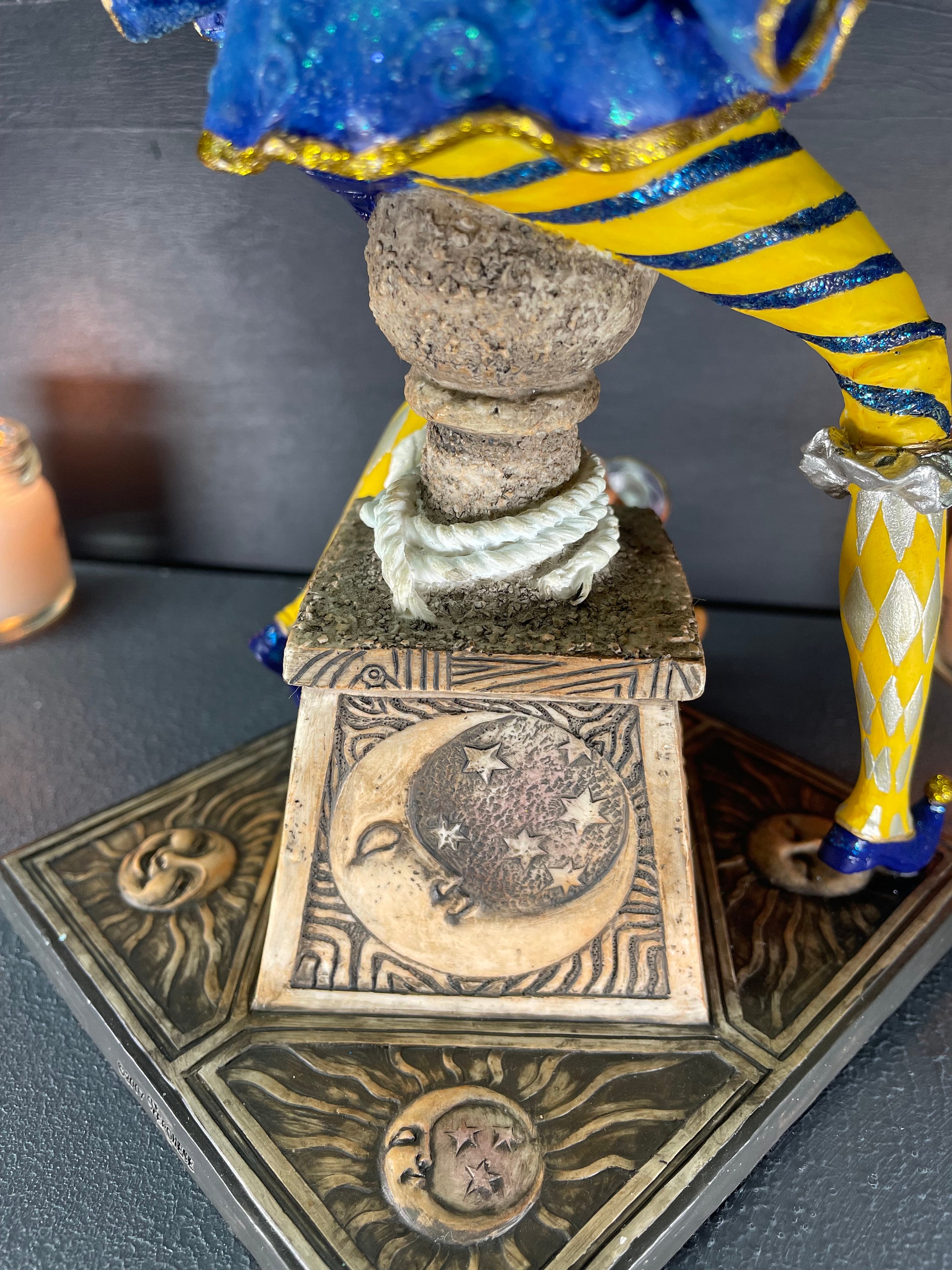 Female Court Jester With a Monkey Figurine Statue Clown - Etsy