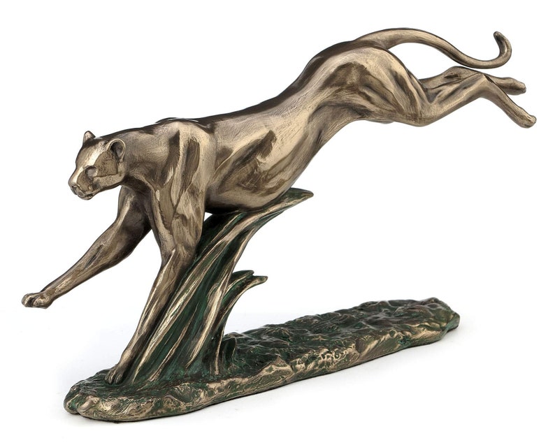 Running Leopard Figurine Statue - Etsy