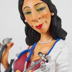 9 Inch Female Doctor Figurine Sculpture, Gift for Doctor, Doctor Office ...