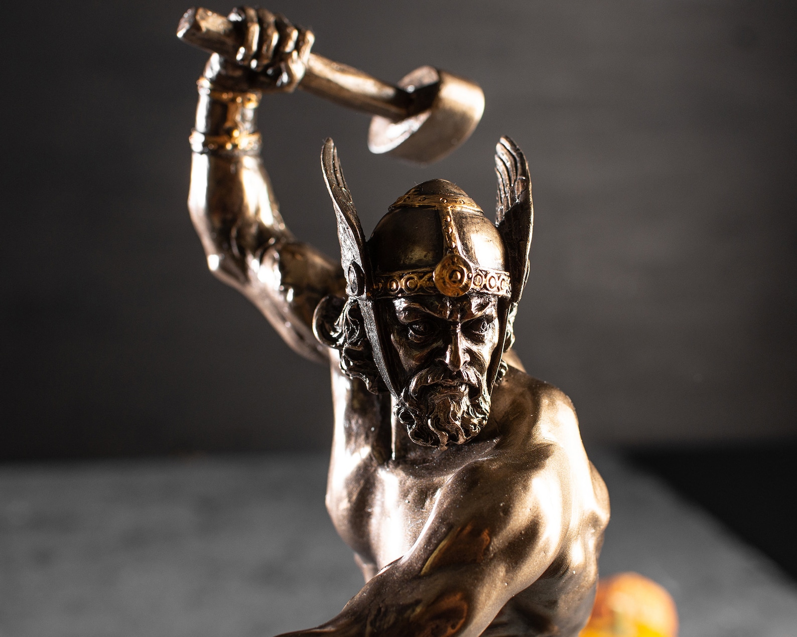 Cold Cast Bronze Thor Statue: Norse Pagan God Altar Decor - Etsy