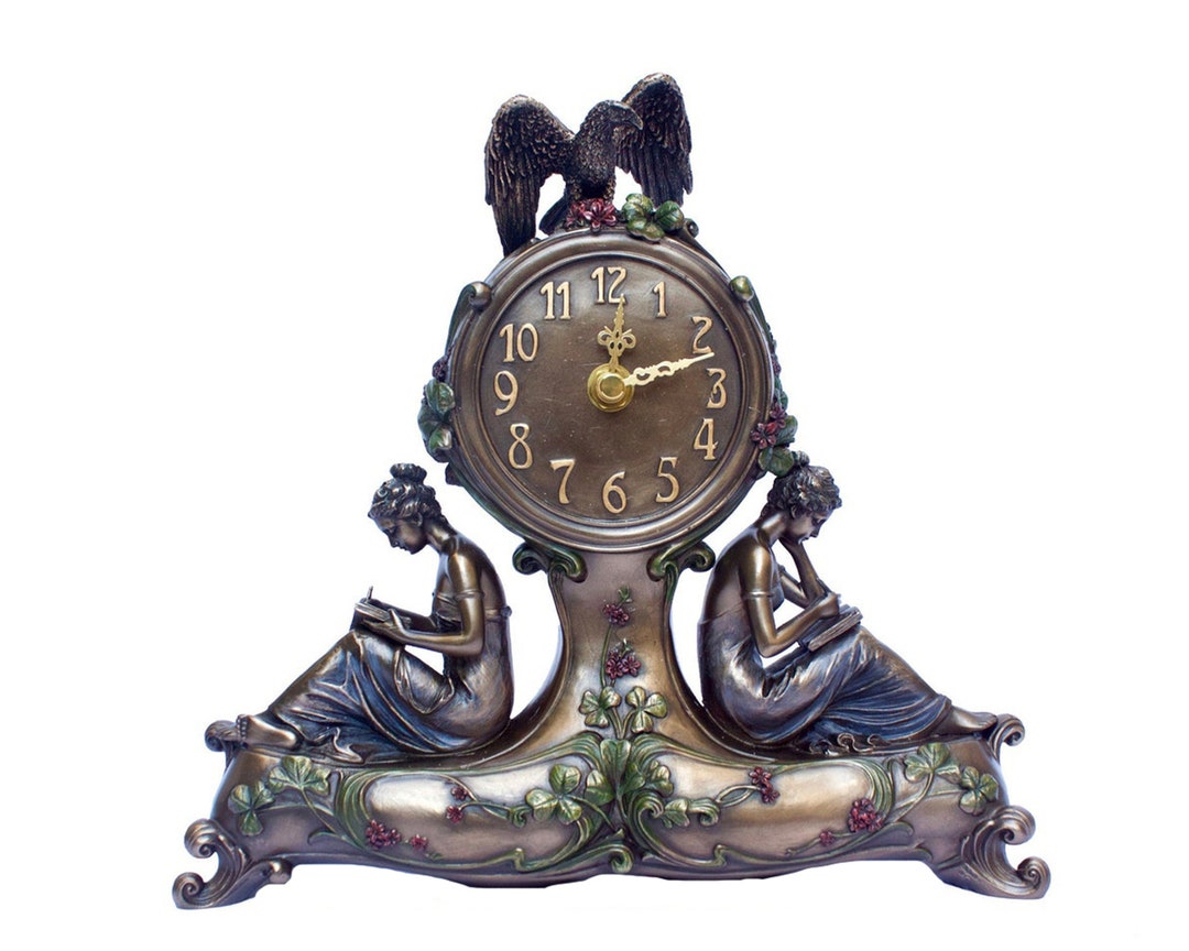 Art Nouveau Clover Clock, Home Decor, Mother Gifts - Etsy