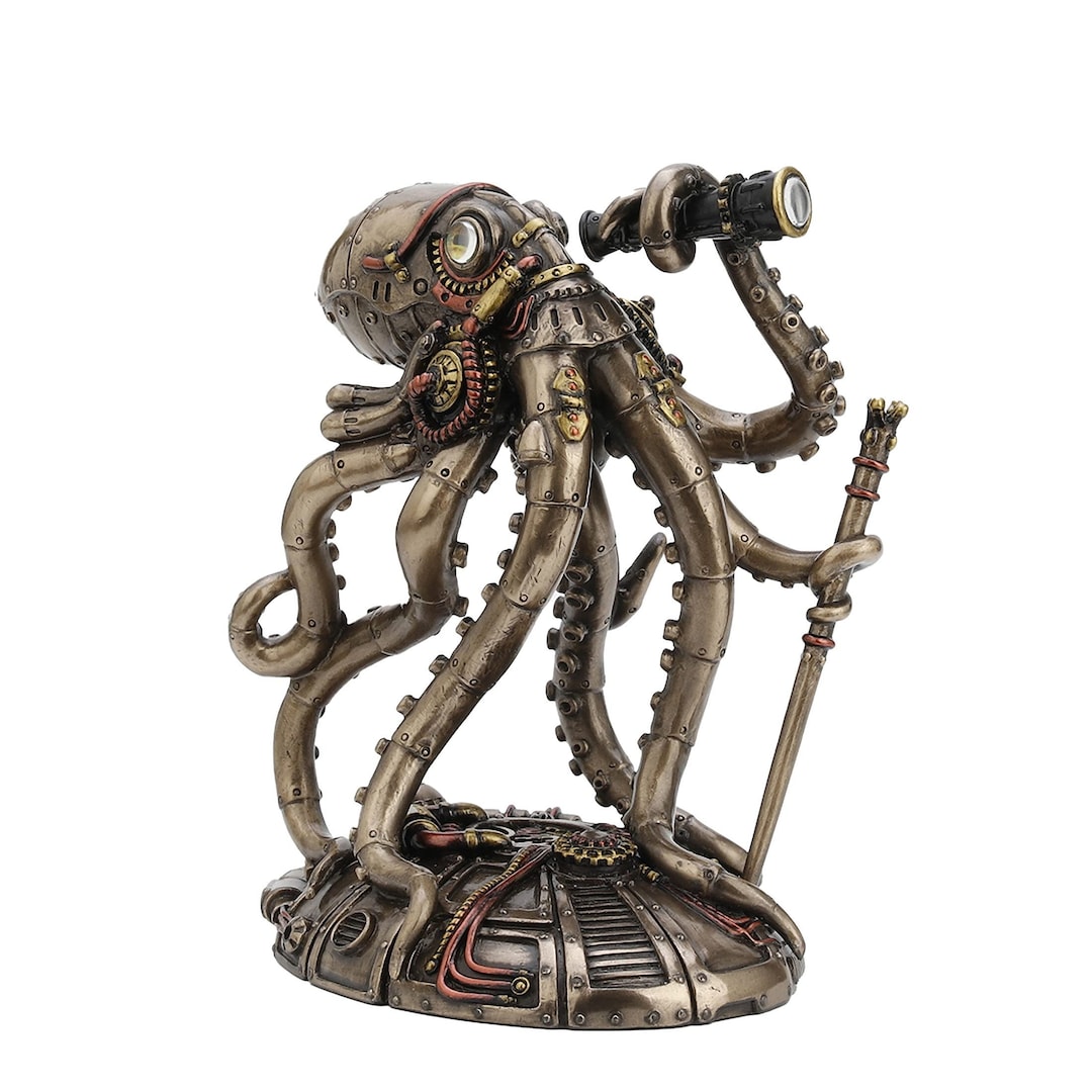 Steampunk Seabed Hiker Octopus Statue Decor - Etsy