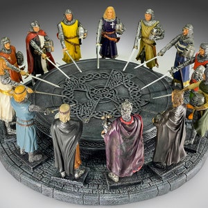 King Arthur With 12 Knights of the Round Table Statue, Legendary ...