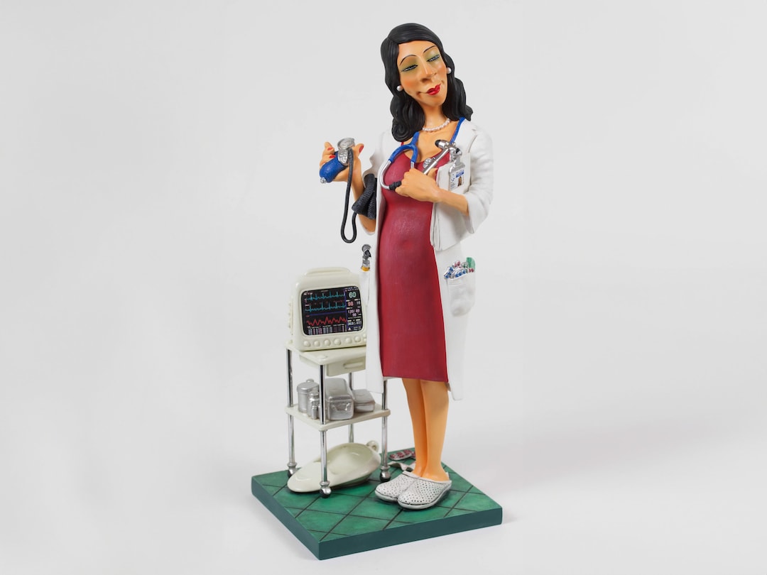 9 Inch Female Doctor Figurine Sculpture, Gift for Doctor, Doctor Office ...
