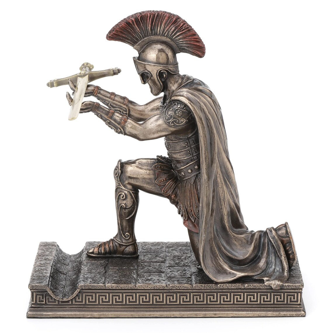 Roman Commander Kneeling Pen Holder With Letter Opener Statue, Desk ...