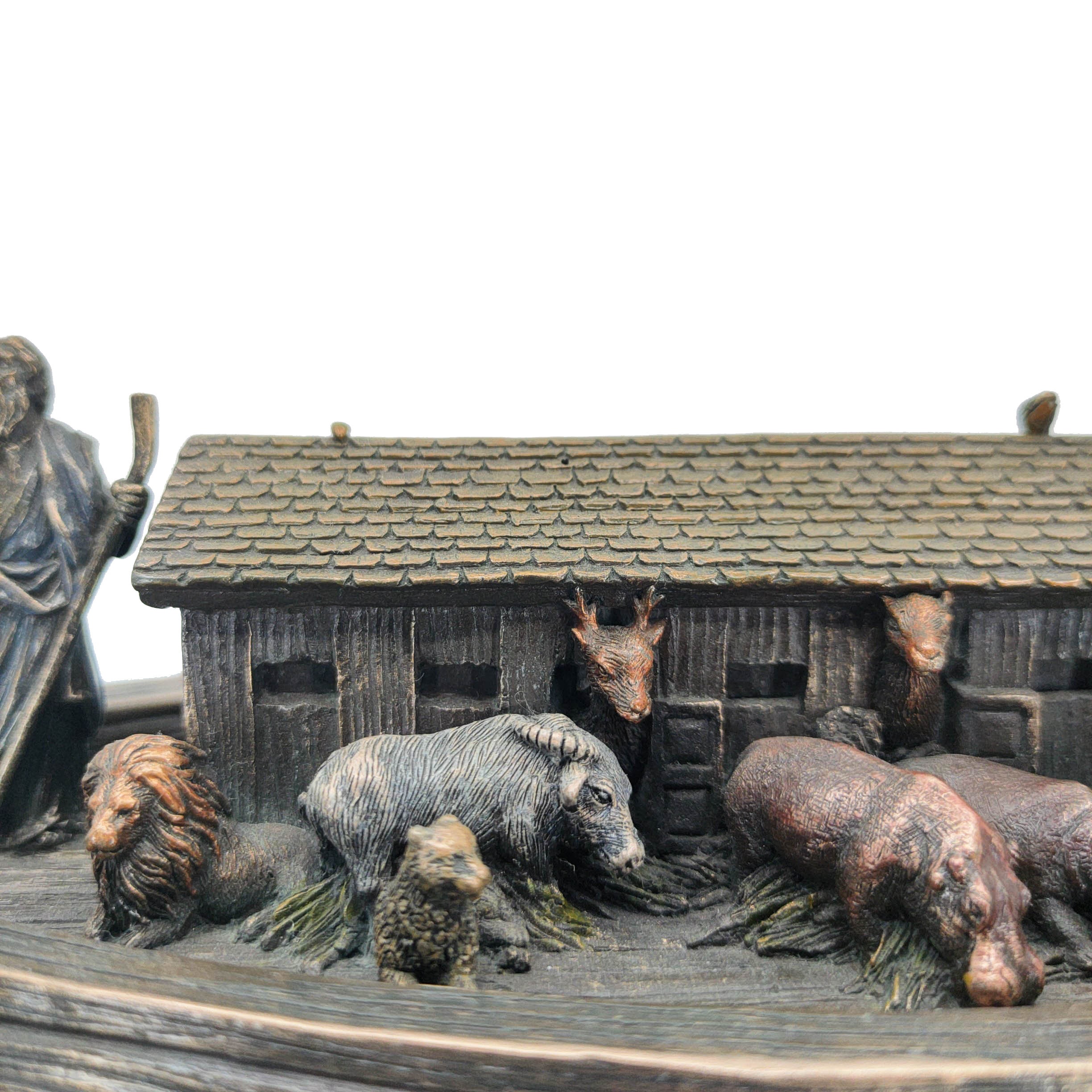 Noah's Boat Statue Figurine Bible Animals Figurine - Etsy