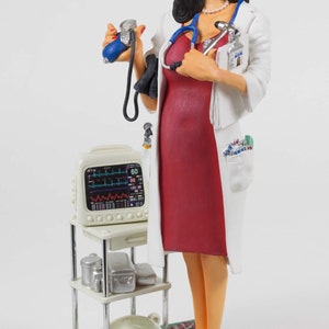 9 Inch Female Doctor Figurine Sculpture, Gift for Doctor, Doctor Office ...