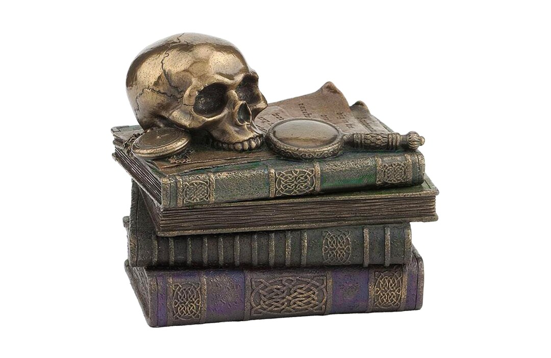 Wizard's Study Skull and Magnifying Glass Trinket Box - Etsy