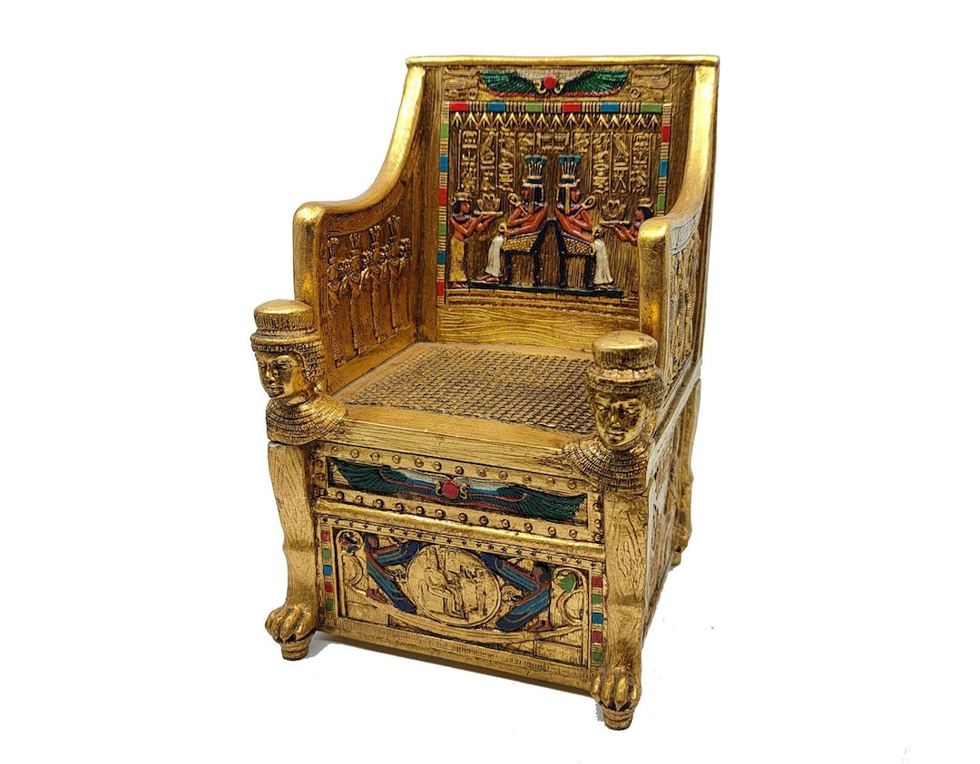 Princess Sitamun Throne Statue: Bronze Golden Jewelry Box - Etsy