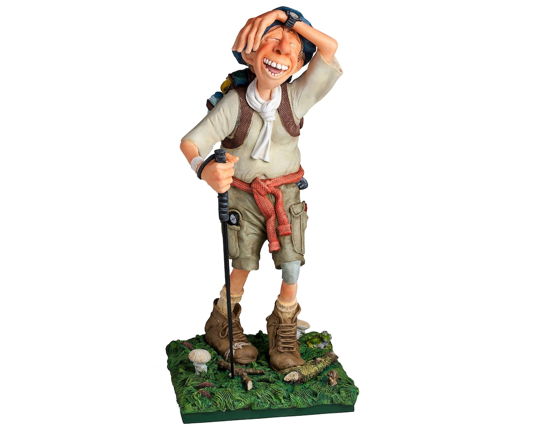 Hiker Man Statue, Hiking Enthusiast Male Figurine, Outdoor Adventure ...